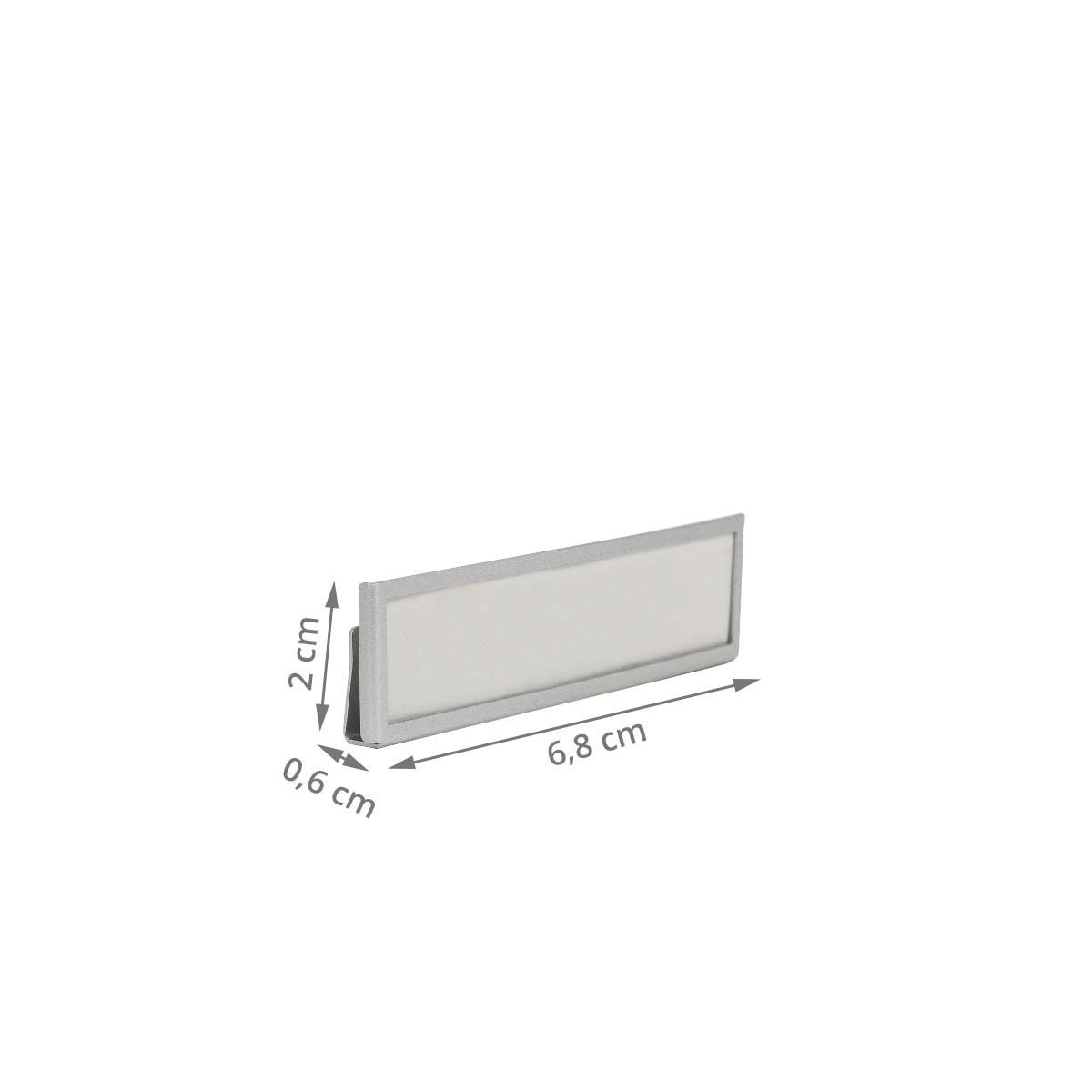 Porte-étiquettes à clipser en métal pour boîtes - Lot de 4