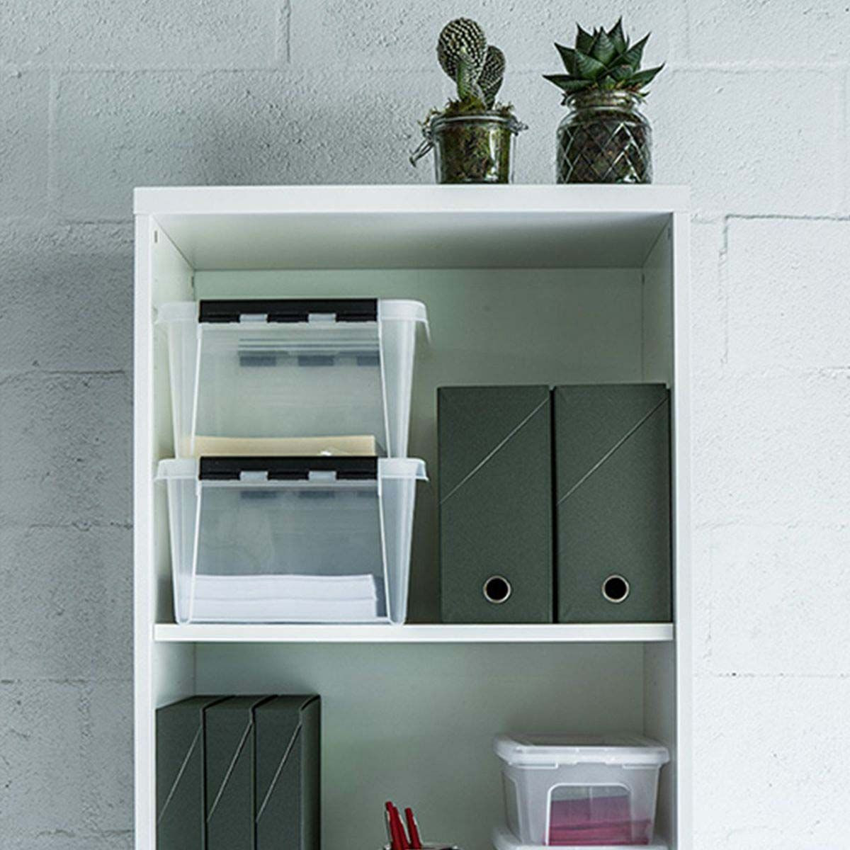 Grande boîte de rangement en plastique transparent avec couvercle - 47 ...