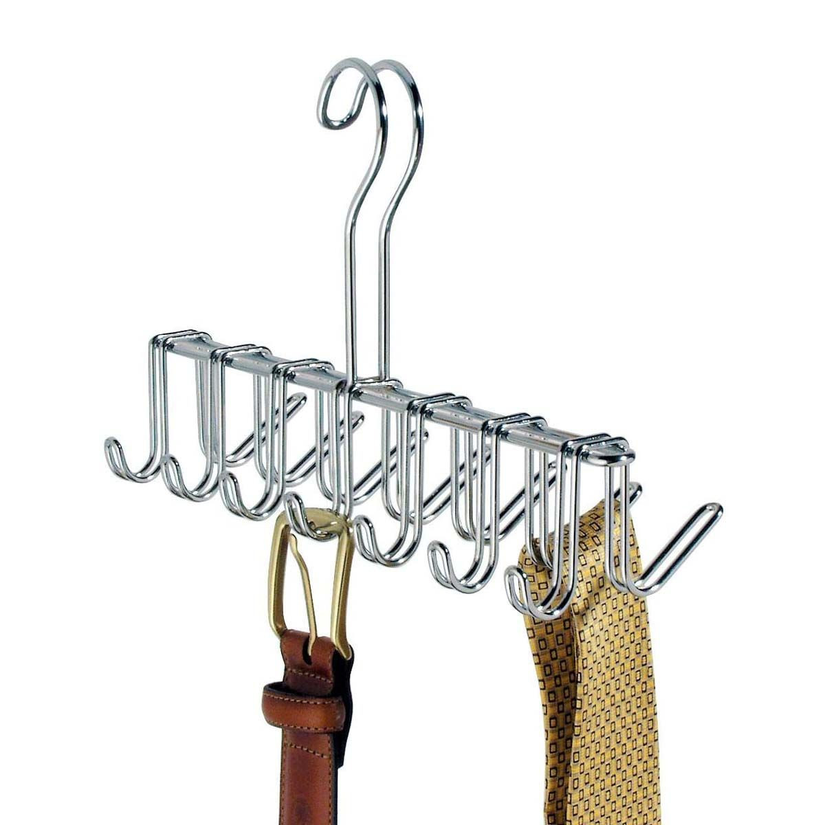 Cintre à ceintures et cravates en métal