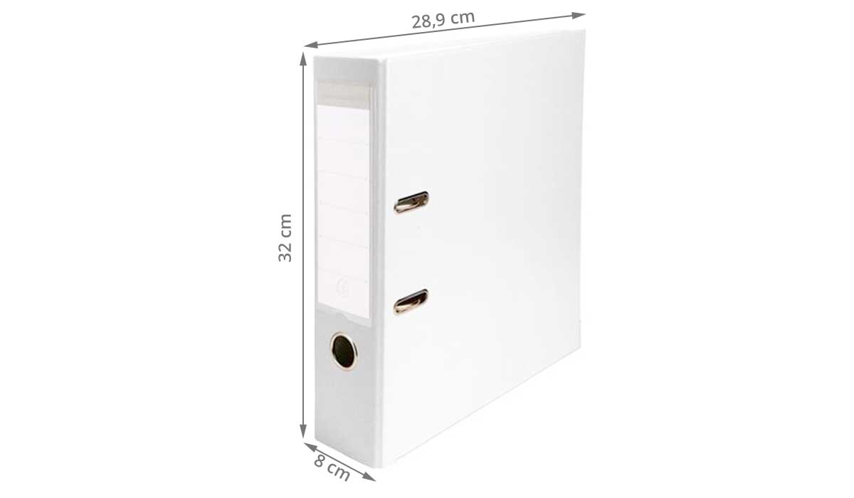 Classeur blanc 8 cm d'épaisseur