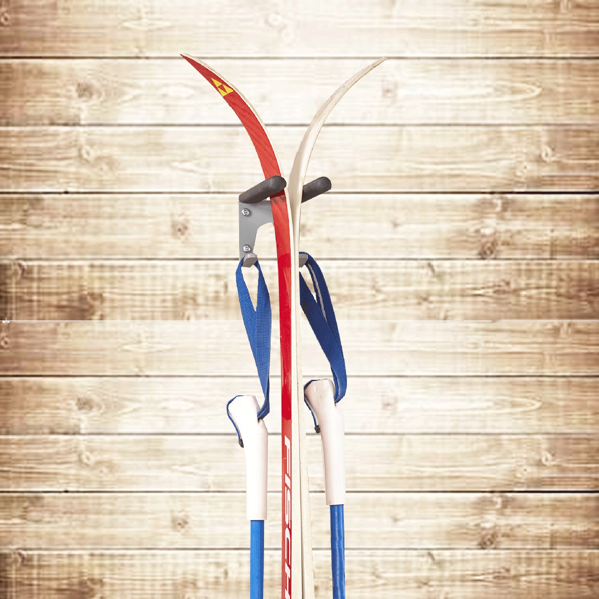 Support mural skis et bâtons - Rangement ski